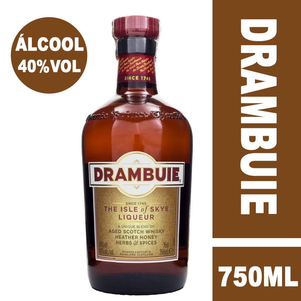 Licor Drambuie 750ml - Compre Bebidas Online - Whisky, Vodka, Tequila, Vinho, Champagne